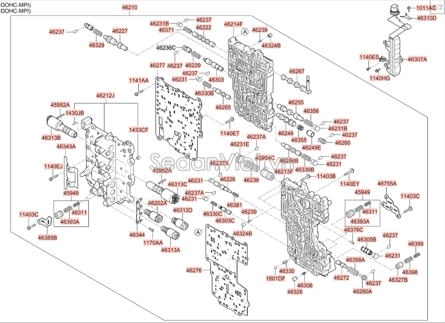 VAN TIẾT LƯU MẠCH DẦU HỘP SỐ HYUNDAI ACCENT 463133B011 CHÍNH HÃNG ...