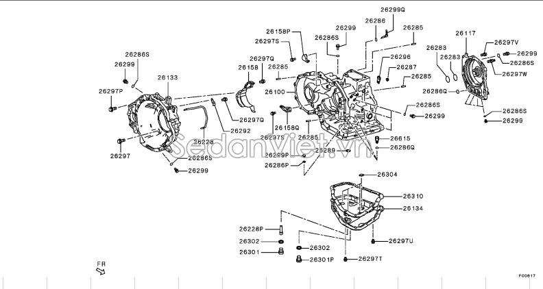 GIOĂNG ĐÁY CÁC TE HỘP SỐ TỰ ĐỘNG MITSUBISHI XPANDER 2705A065 CHÍNH HÃNG ...