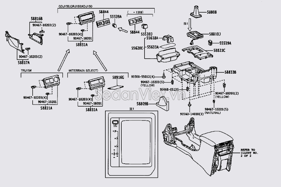 YÊN NGỰA TOYOTA LAND CRUISER PRADO 5883360130C0 CHÍNH HÃNG - SEDANVIET.VN
